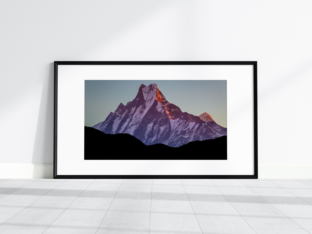 Fishtail Mountain Print - Nepal Himalayan Sunrise Photo - Landscape ...