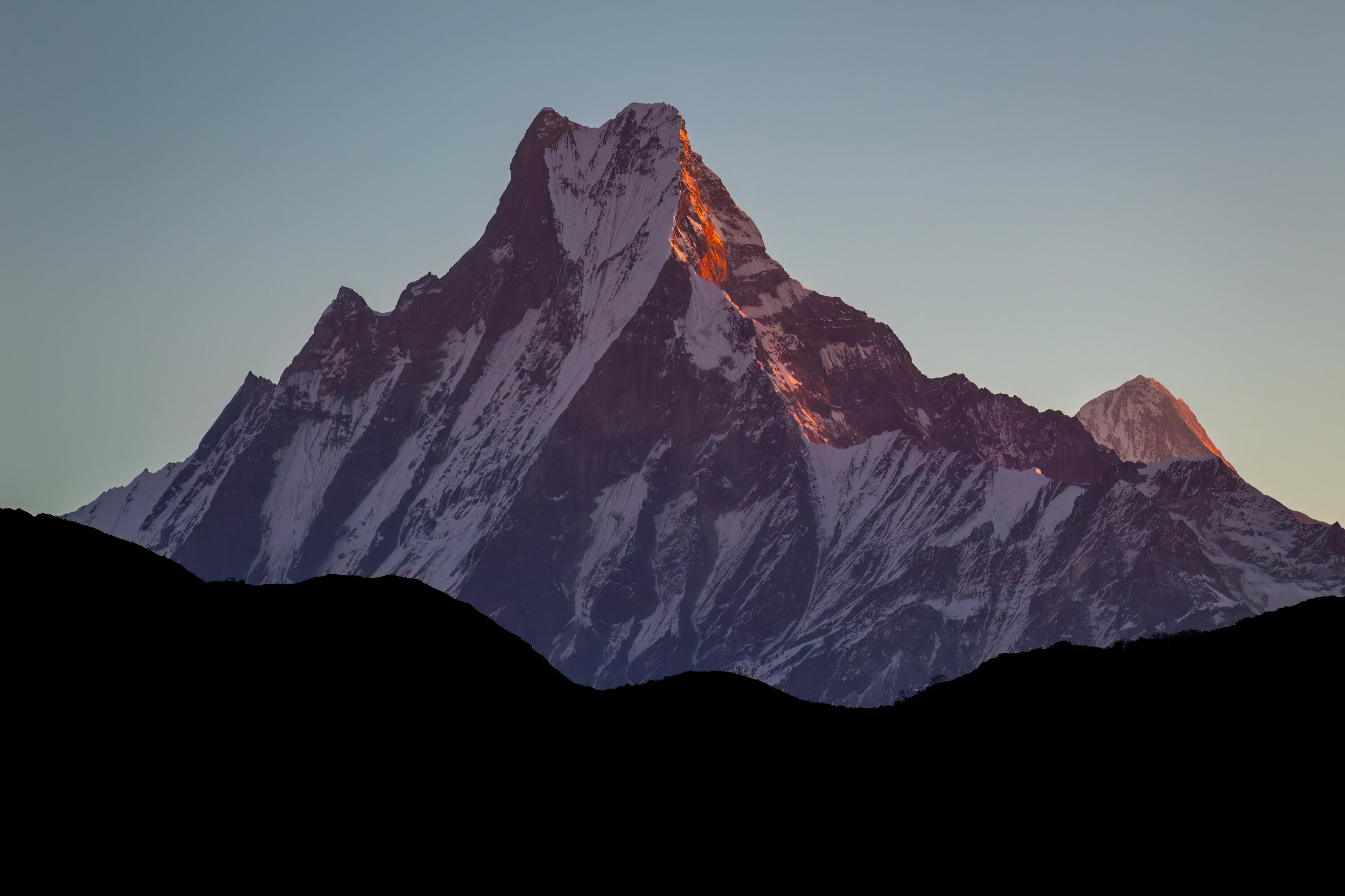 Fishtail Mountain Print Nepal Himalayan Sunrise Photo Landscape ...