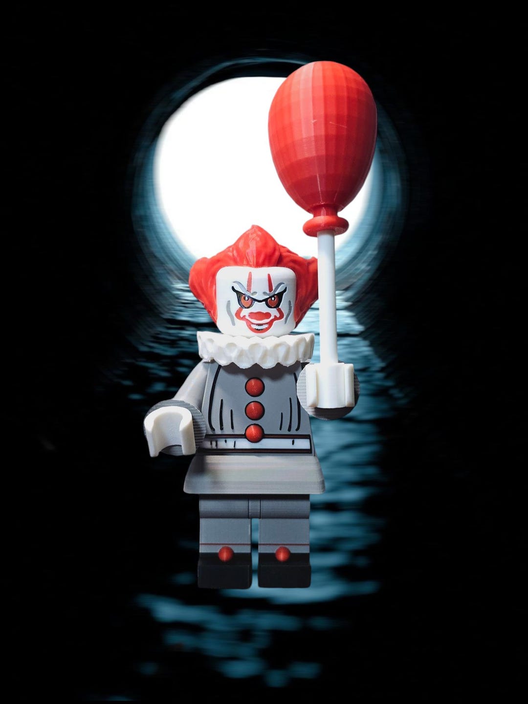 HUGE 3D Printed Pennywise Minifigure Lego-inspired Minifig Great Gift ...