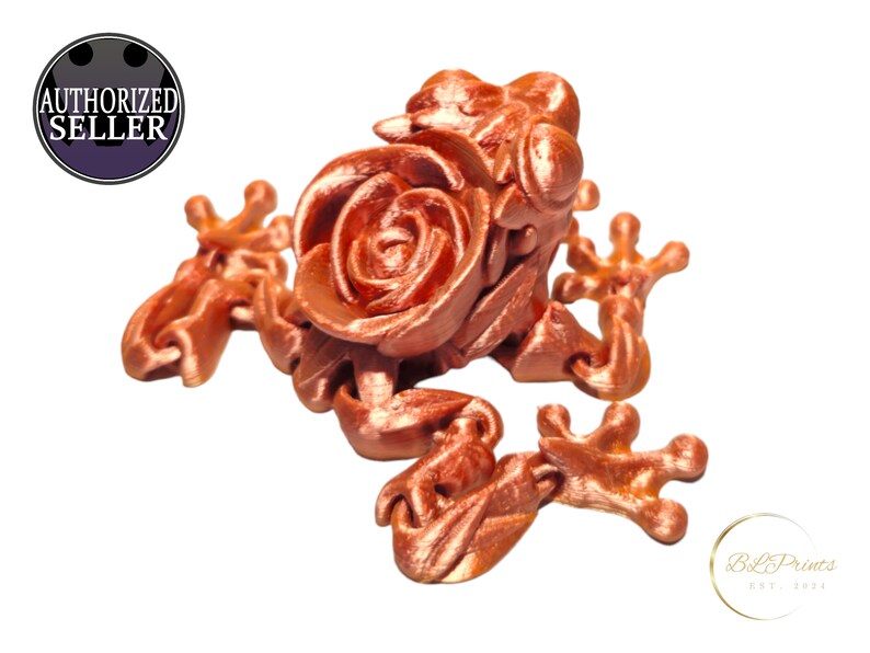 Articulating Rose Frog Fidget Toy Rose Frog Fidget 3D Printed Rose Frog ...