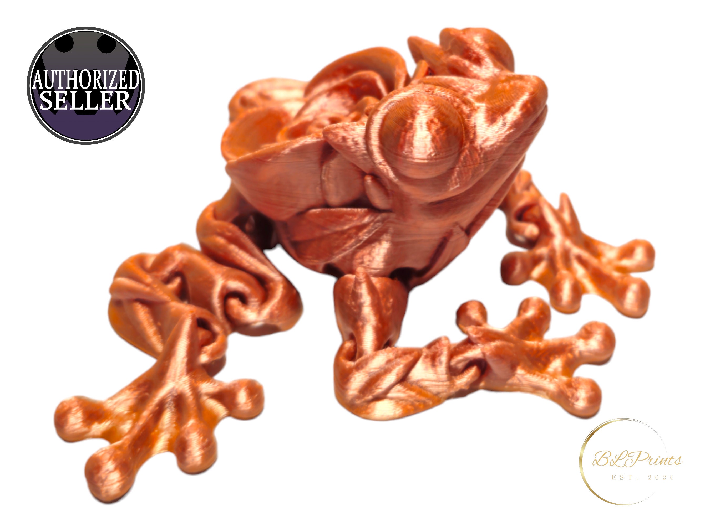 Articulating Rose Frog Fidget Toy Rose Frog Fidget 3D Printed Rose Frog ...