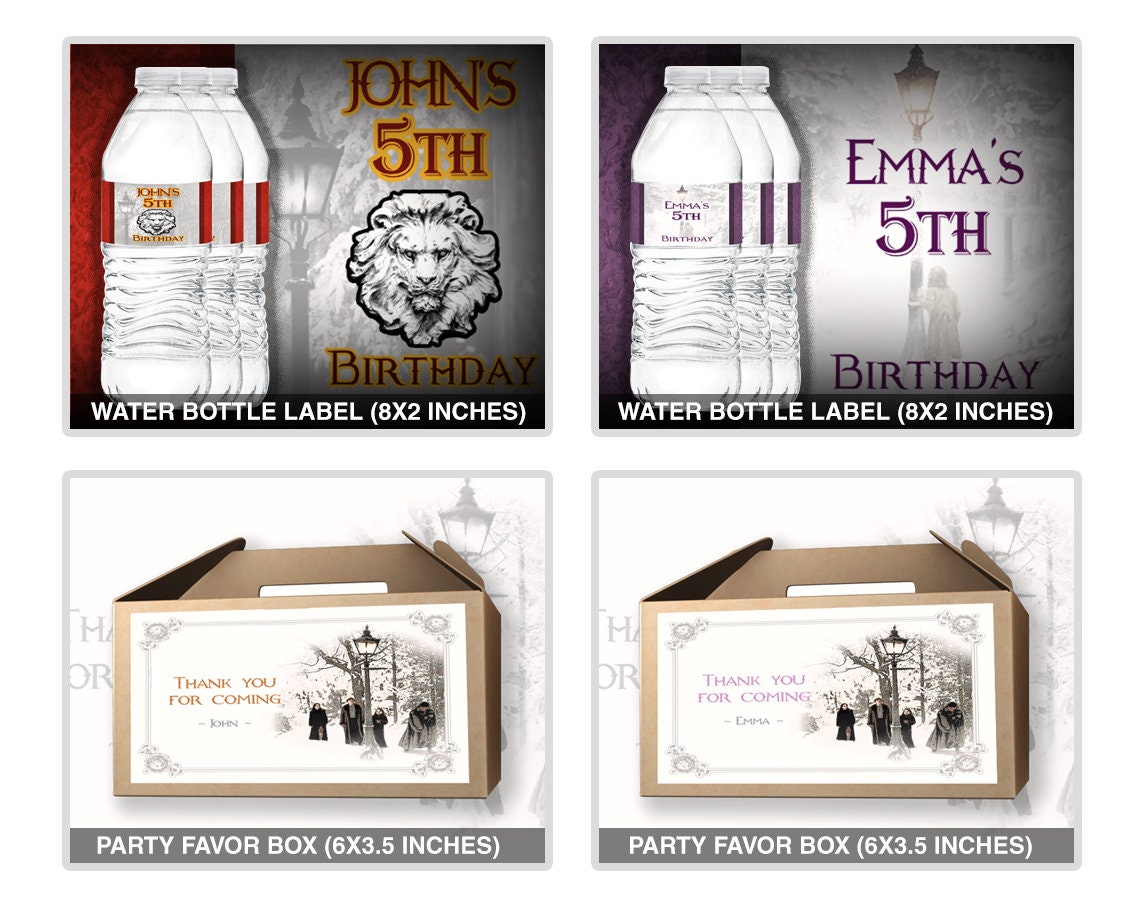 Custom Narnia Party Invitation and Decor Set, Instant Download - Etsy