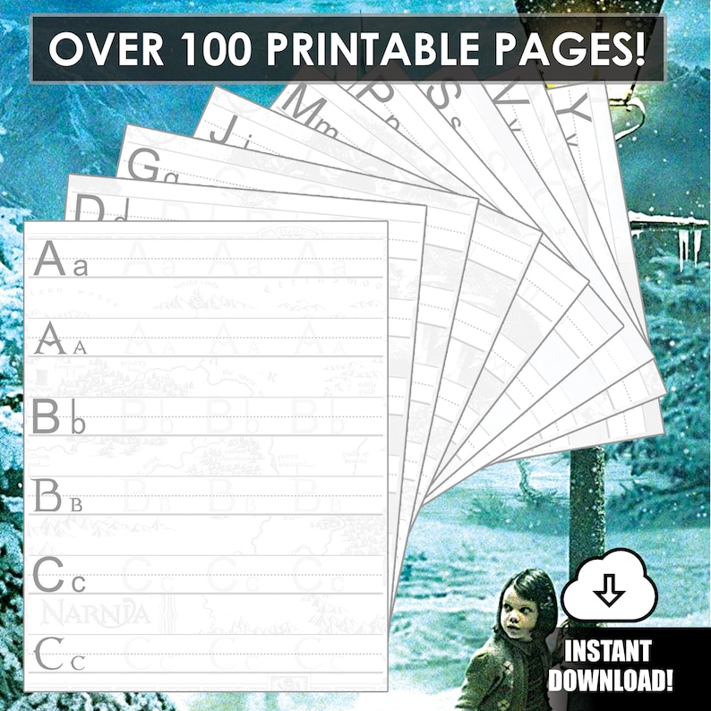 Chronicles of Narnia Themed Letters Tracing Pack - Etsy