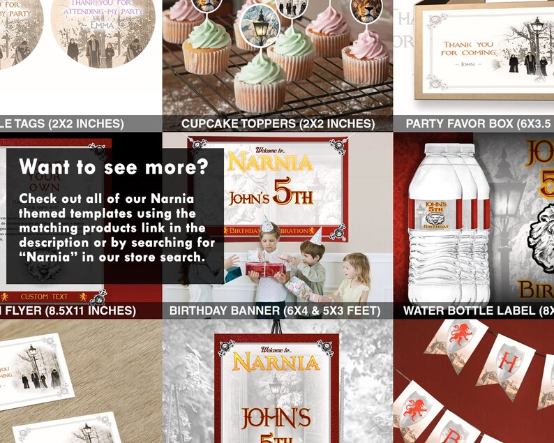 EDITABLE Narnia Party Invitation Template, Narnia Birthday Party Invite ...