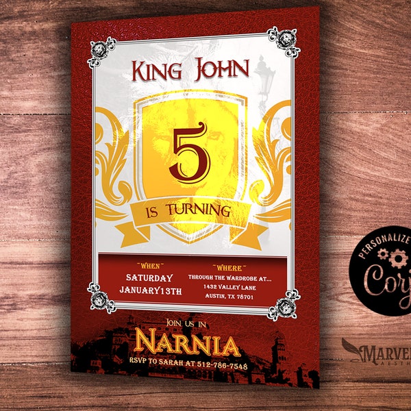 Narnia Birthday Invitation - Etsy