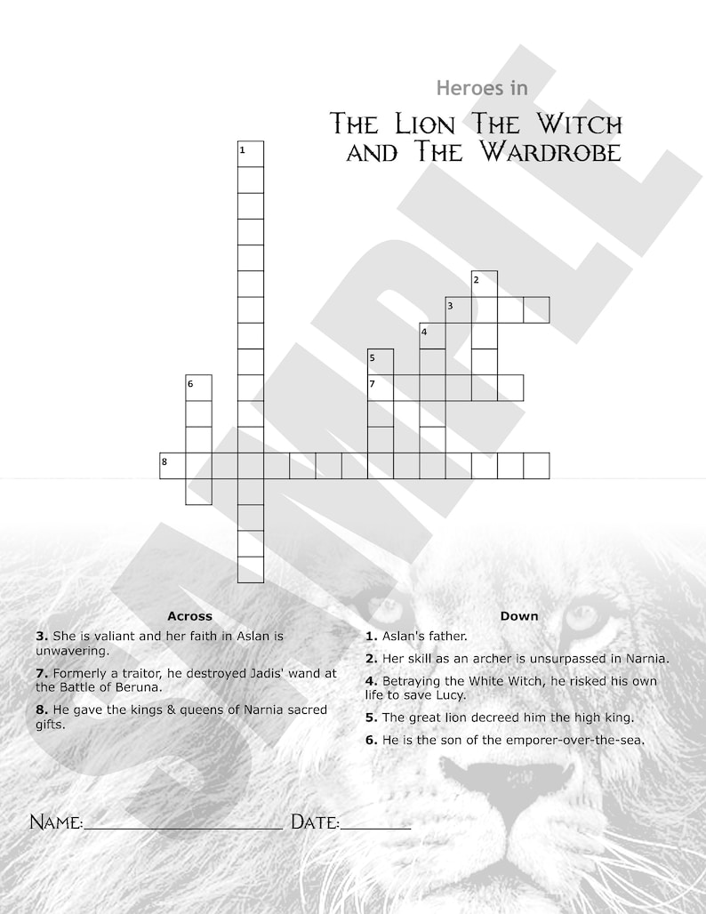 Chronicles of Narnia Themed Letters Tracing Pack - Etsy