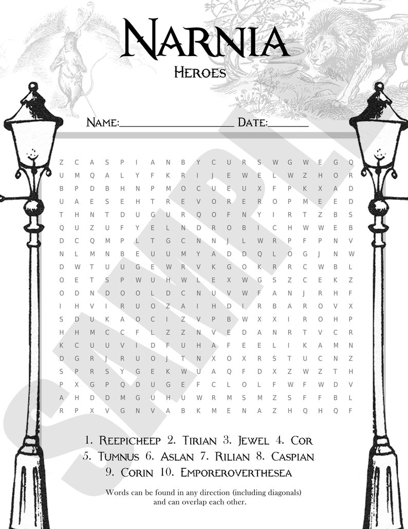 Chronicles of Narnia Themed Letters Tracing Pack - Etsy