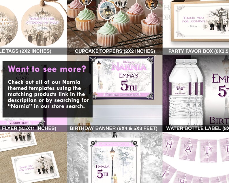 Magical Narnia Birthday Party Invitation Template - Instant Download - Etsy