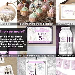 Narnia Custom Water Bottle Label EDITABLE Template, Water Bottle Label ...