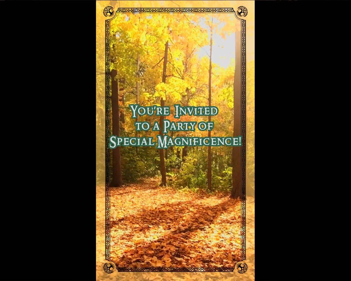 Fantasy Movie Themed Digital Birthday Invite, Editable Hobbit Video ...