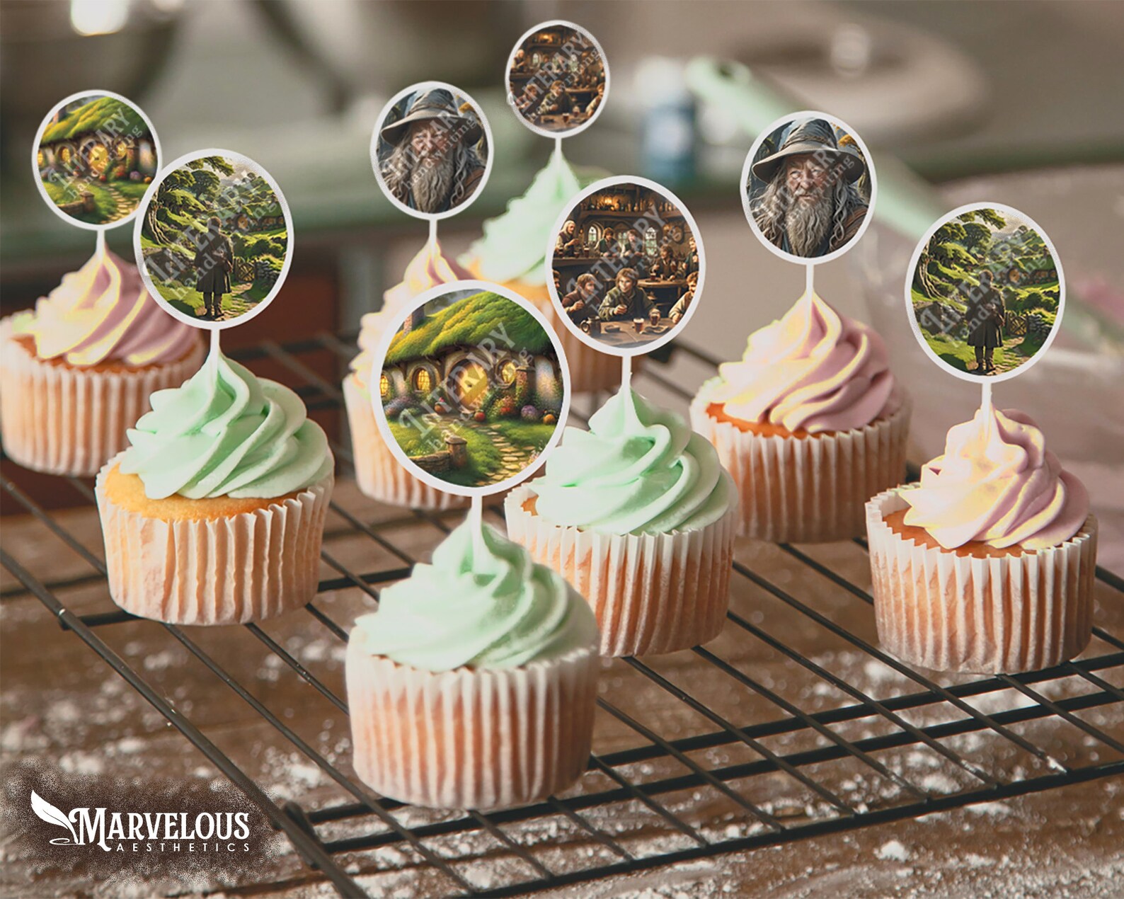 Middle Earth Cupcake Topper Design, Instant Download, Unique Party ...