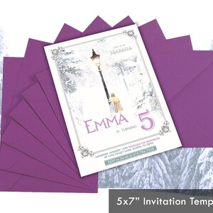 Magical Narnia Birthday Party Invitation Template - Instant Download - Etsy