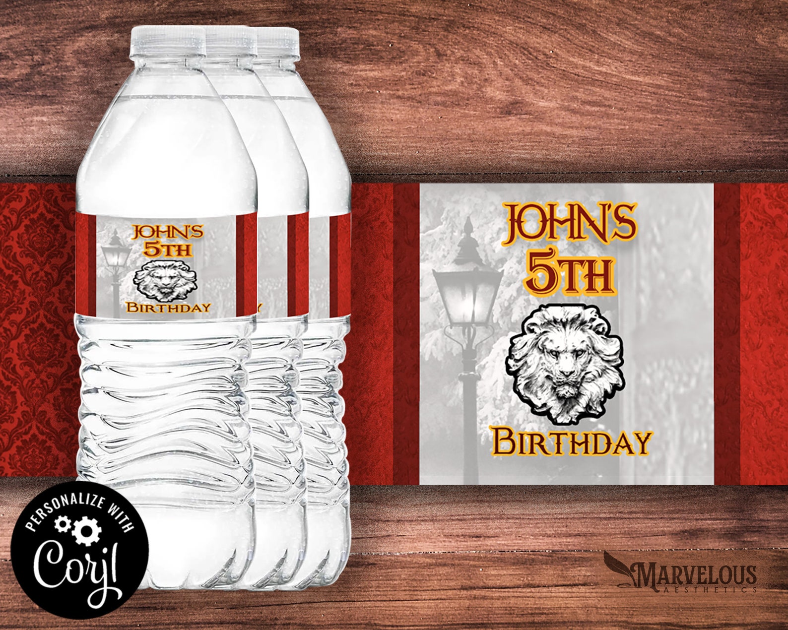 Editable Narnia Water Bottle Label for Birthday, Instant Download Party ...