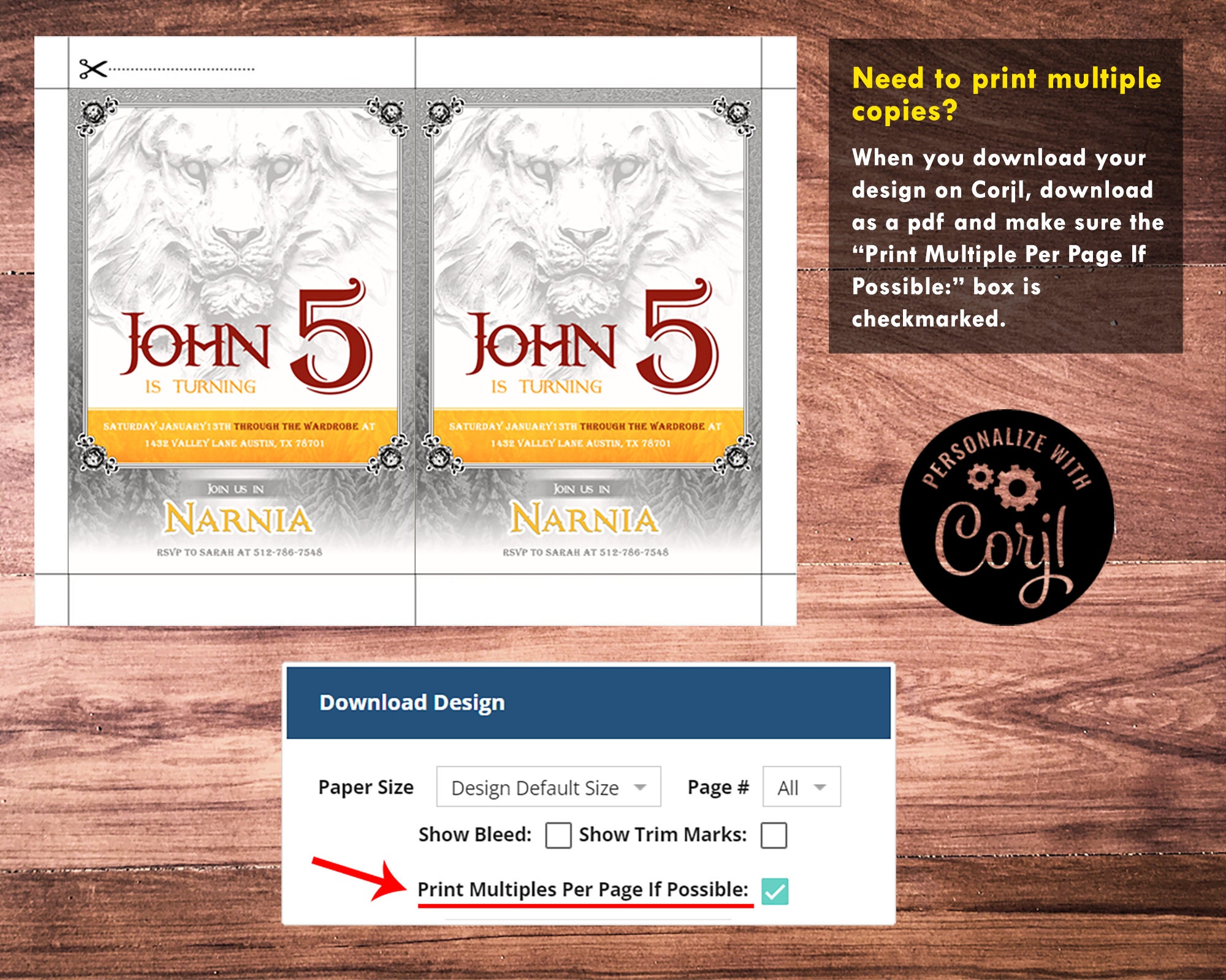 Narnia Editable Birthday Party Invitation Template, Instant Download ...