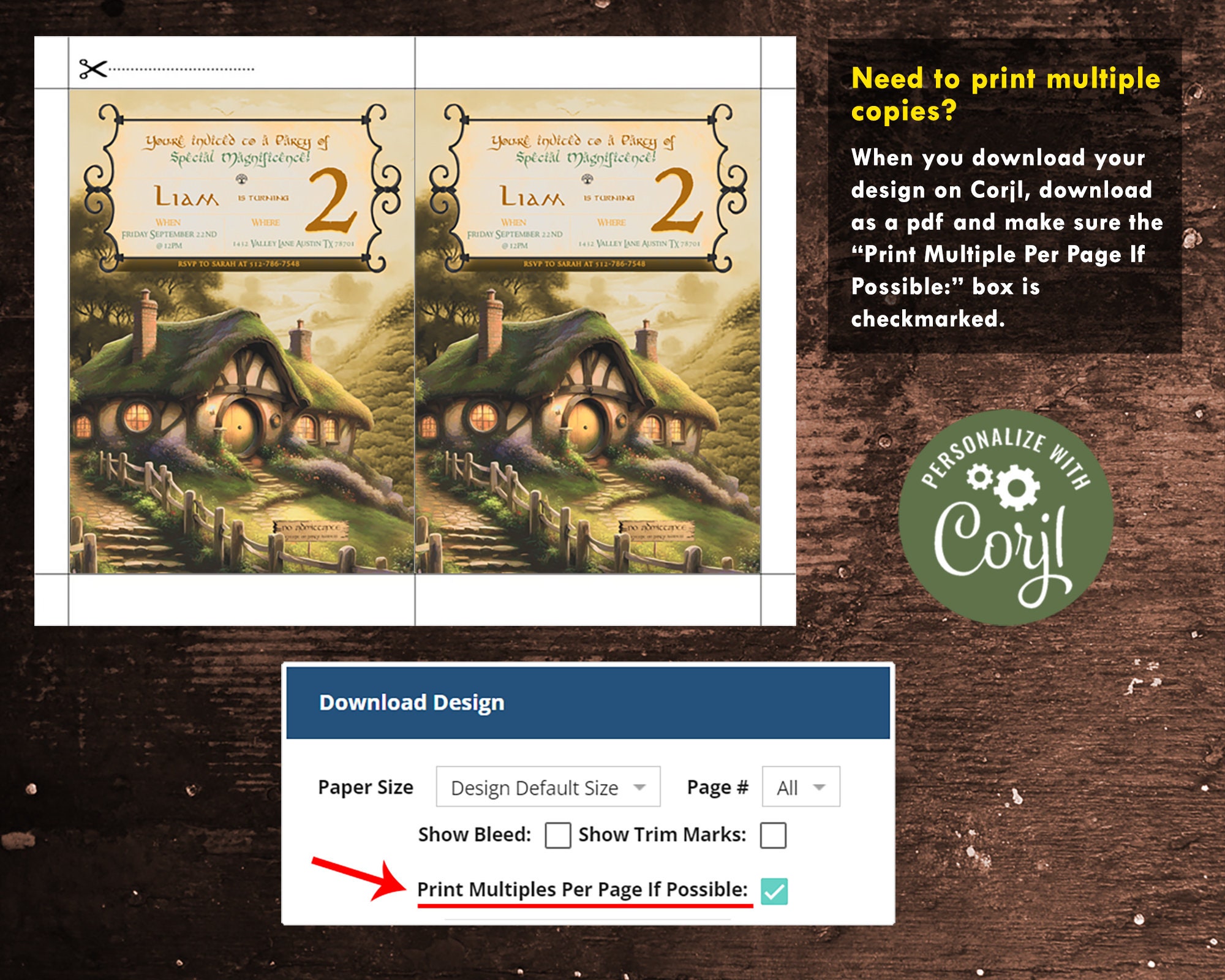 The Hobbit Invitation Template, LOTR Birthday Evite, Editable Party ...