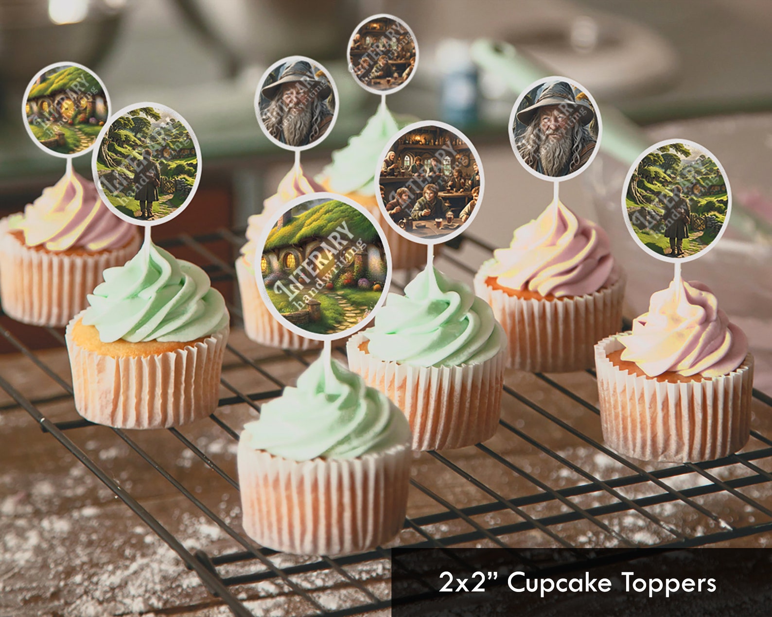 Middle Earth Cupcake Topper Design, Instant Download, Unique Party ...