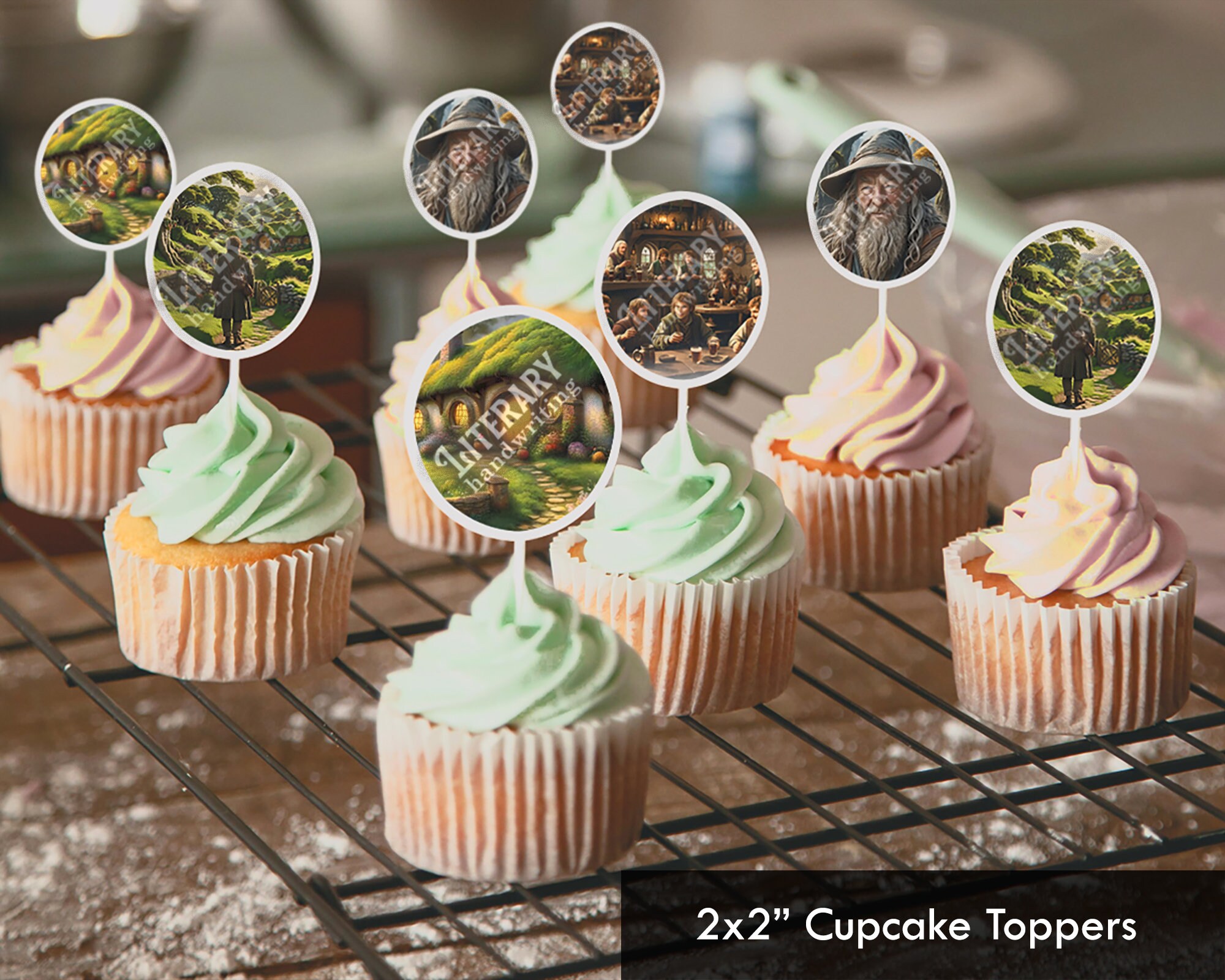Middle Earth Cupcake Topper Design, Instant Download, Unique Party ...
