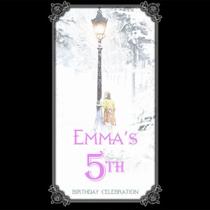Narnia Birthday Party Video Invitation Editable Template Instant ...