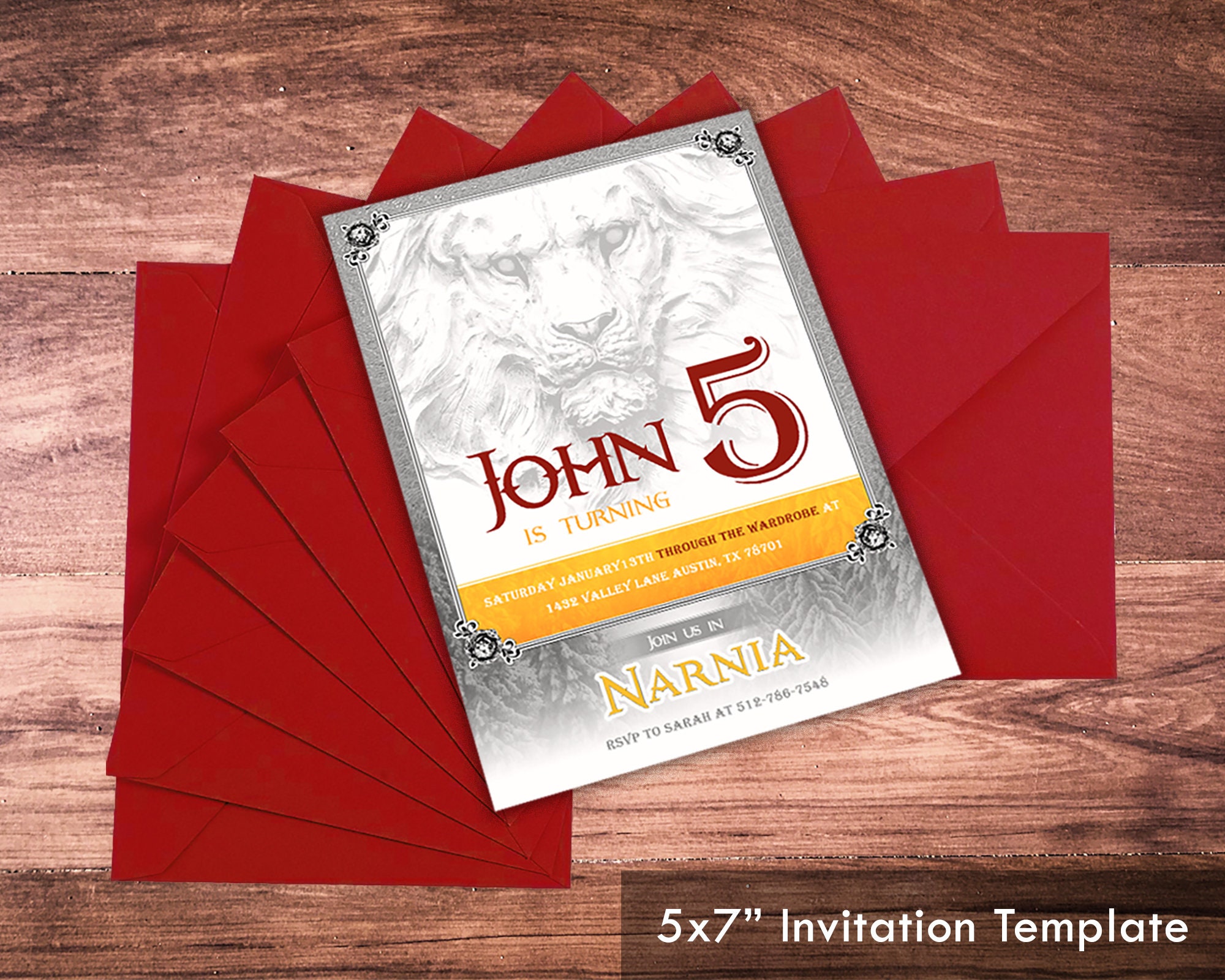 Narnia Editable Birthday Party Invitation Template, Instant Download ...