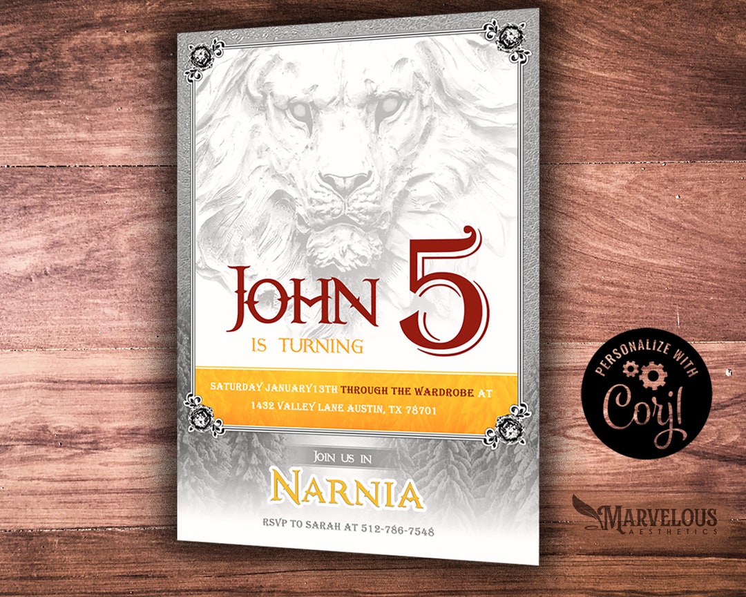 Narnia Editable Birthday Party Invitation Template, Instant Download ...