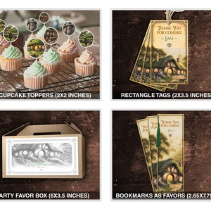 Lord of the Rings Hobbit Party Pack Editable Invitation Templates ...