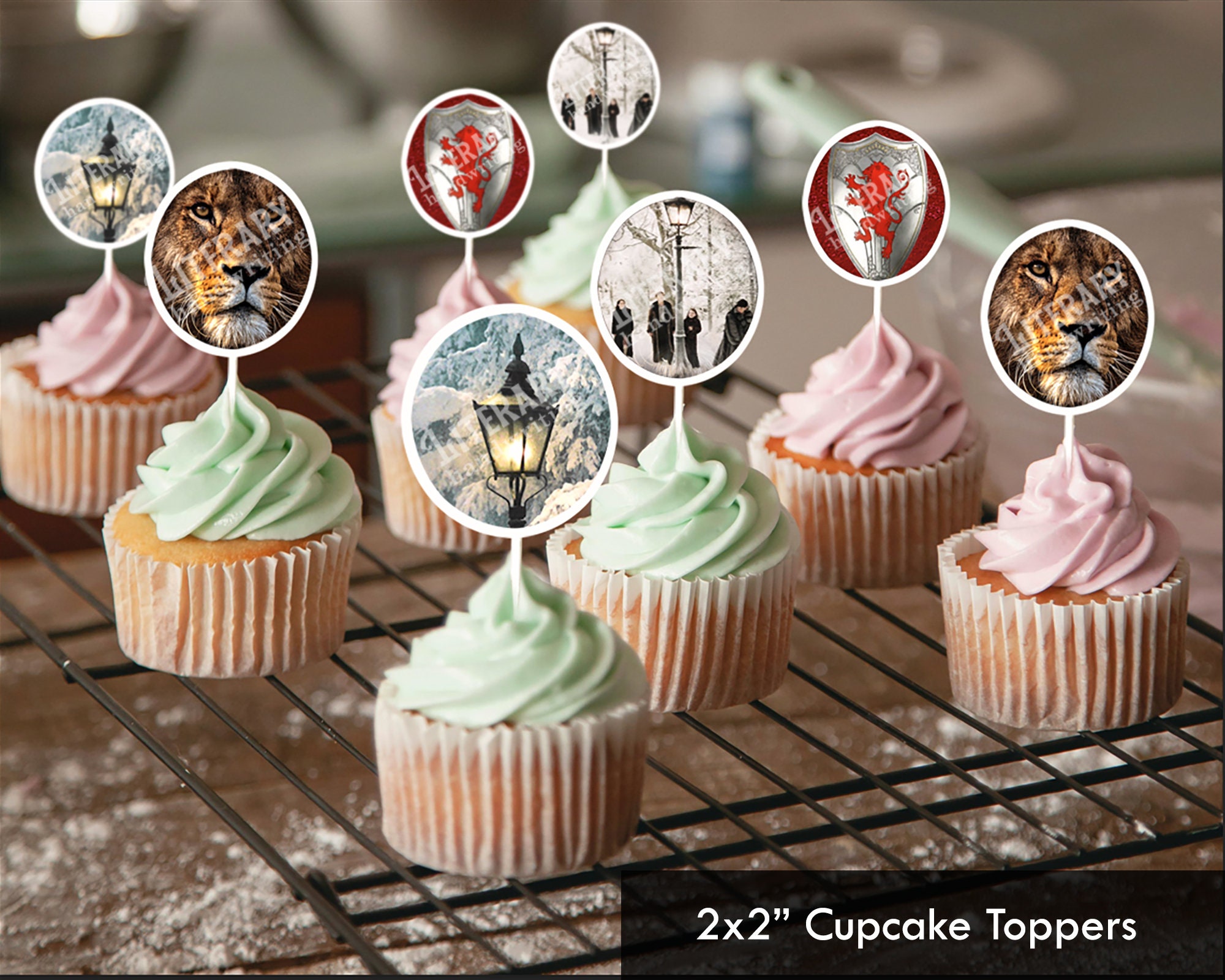 Narnia Cupcake Topper Design Template, Cupcake Topper Art Template ...