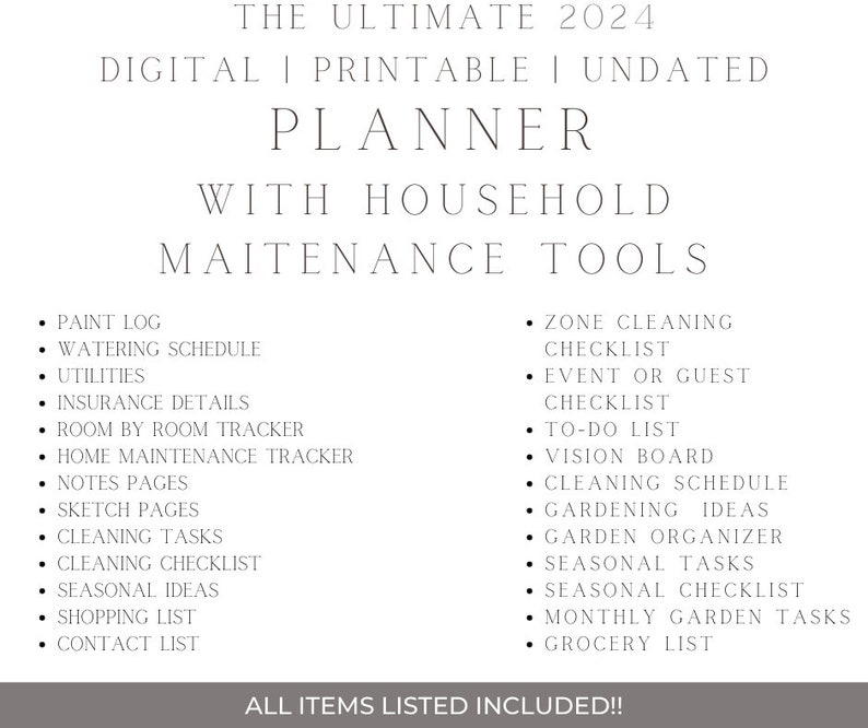 2024 Digital Planner, 2024 Portrait Planner, 2024 Planner, 2024 Dated ...