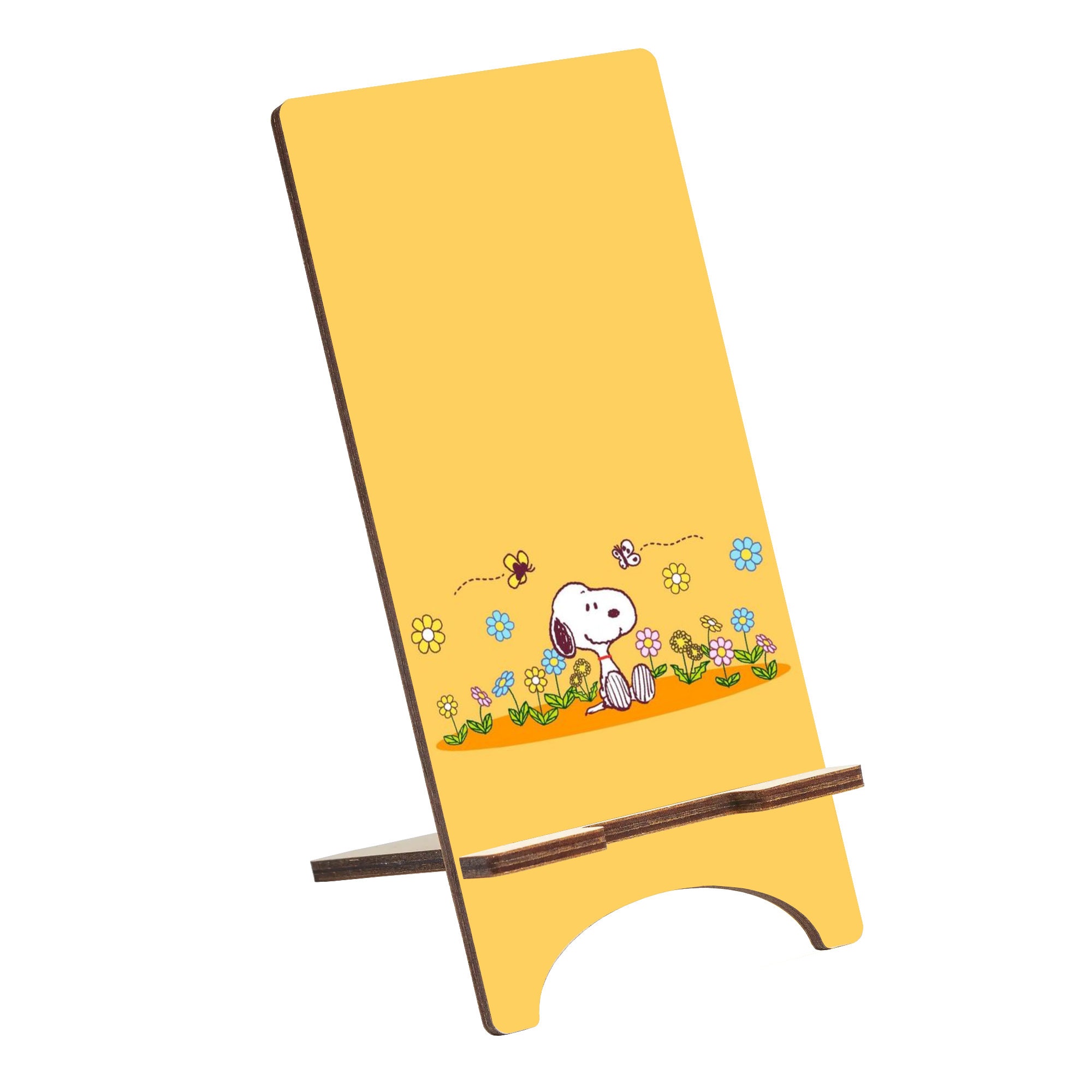 Snoopy Minimalism Wood Phone Stand, Funny Cartoon Comic Holder, Gift ...