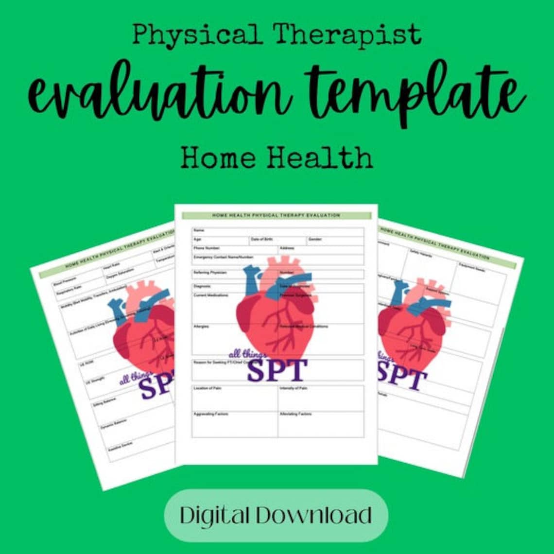 Home Health Physical Therapy Evaluation Template - Etsy