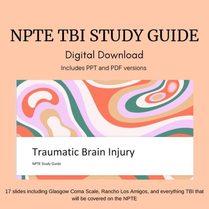 NPTE TBI Study Guide - Etsy
