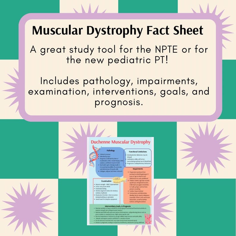 Muscular Dystrophy Fact Sheet - Etsy