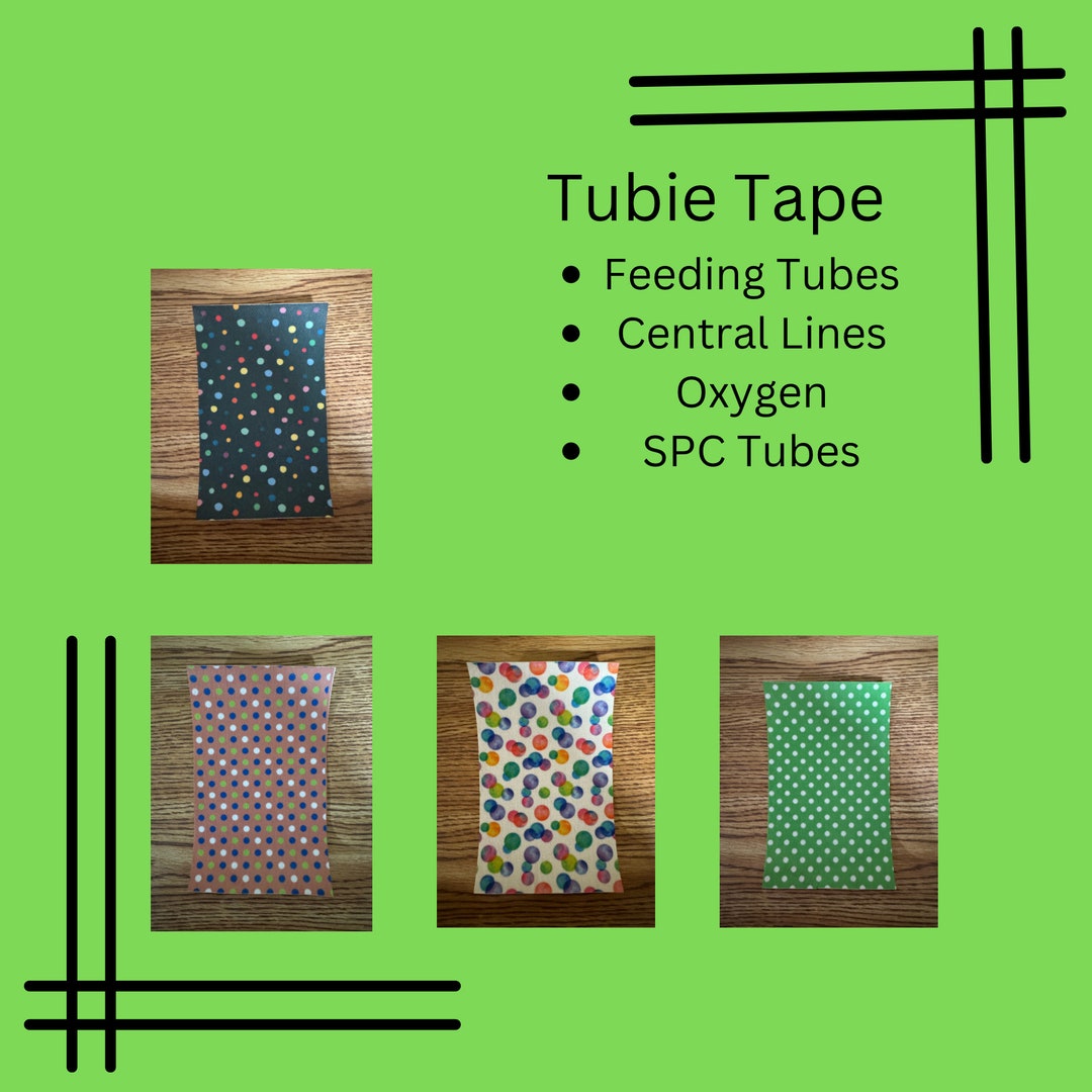 Tubie Tape - Polk a Dots - Feeding Tubes, Oxygen, Central Lines, SPC ...