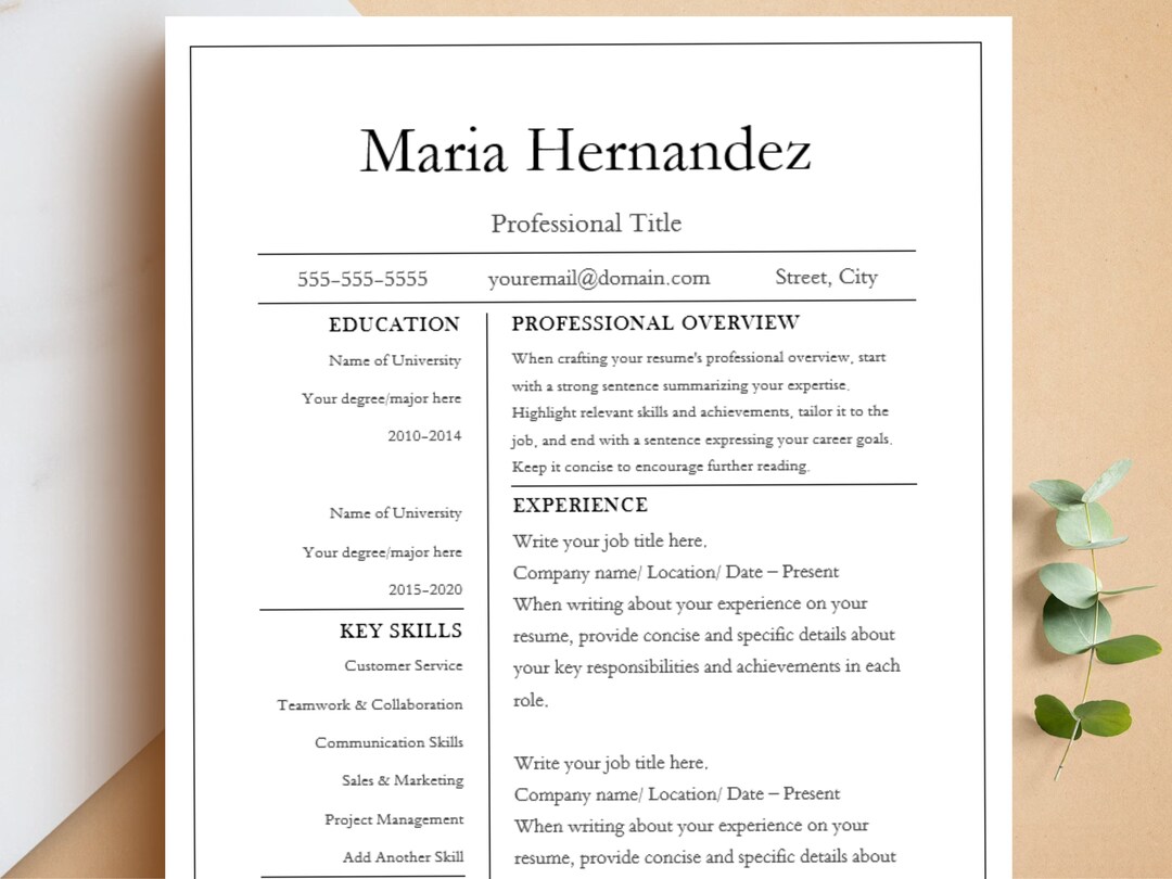 Modelo de currículo ATS Retomar modelo do Word Modelo de currículo ...
