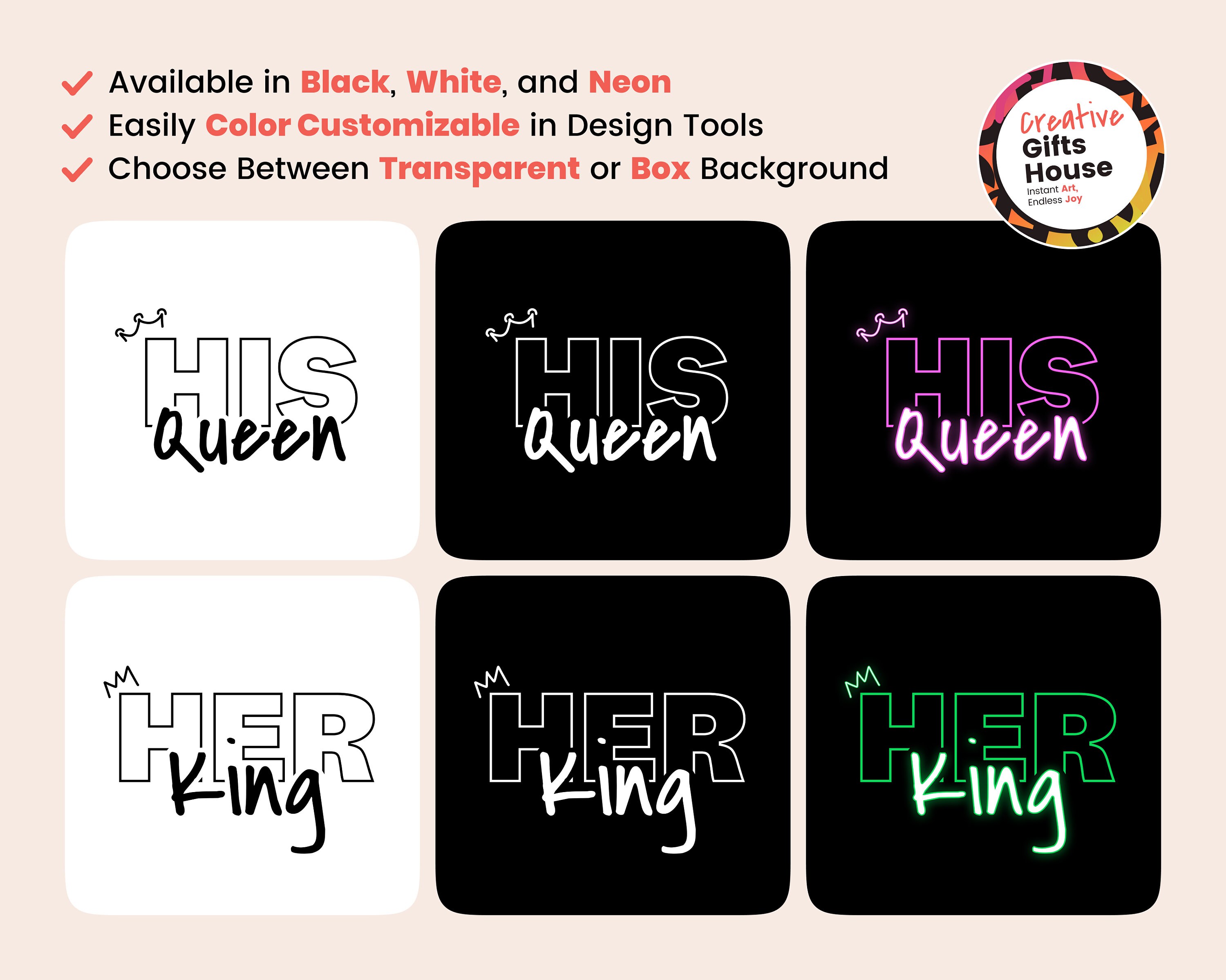 His Queen Her King Png, King and Queen Png, Couple Png Shirts ...