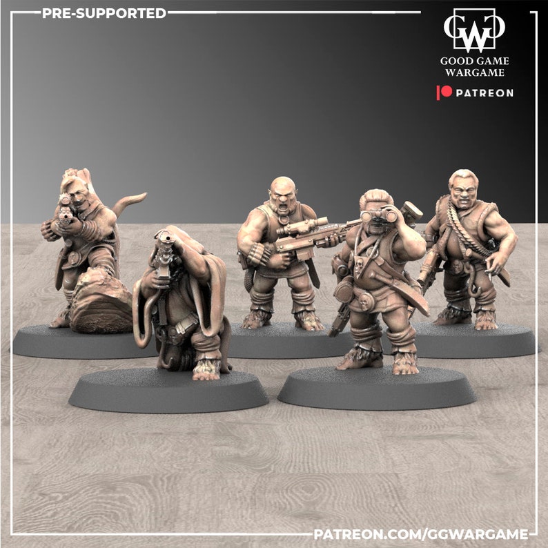 Ratling Snipers Squad X5 Model proxies Astra Militarum Warhammer 40k - Etsy