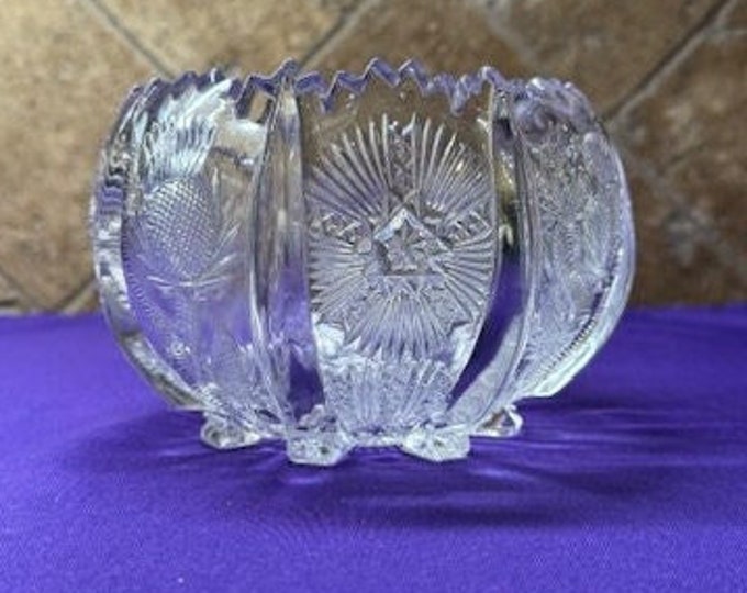 EAPG Vintage Cupped Nappy/bowl 4 in the Panelled Thistle Pattern. the ...