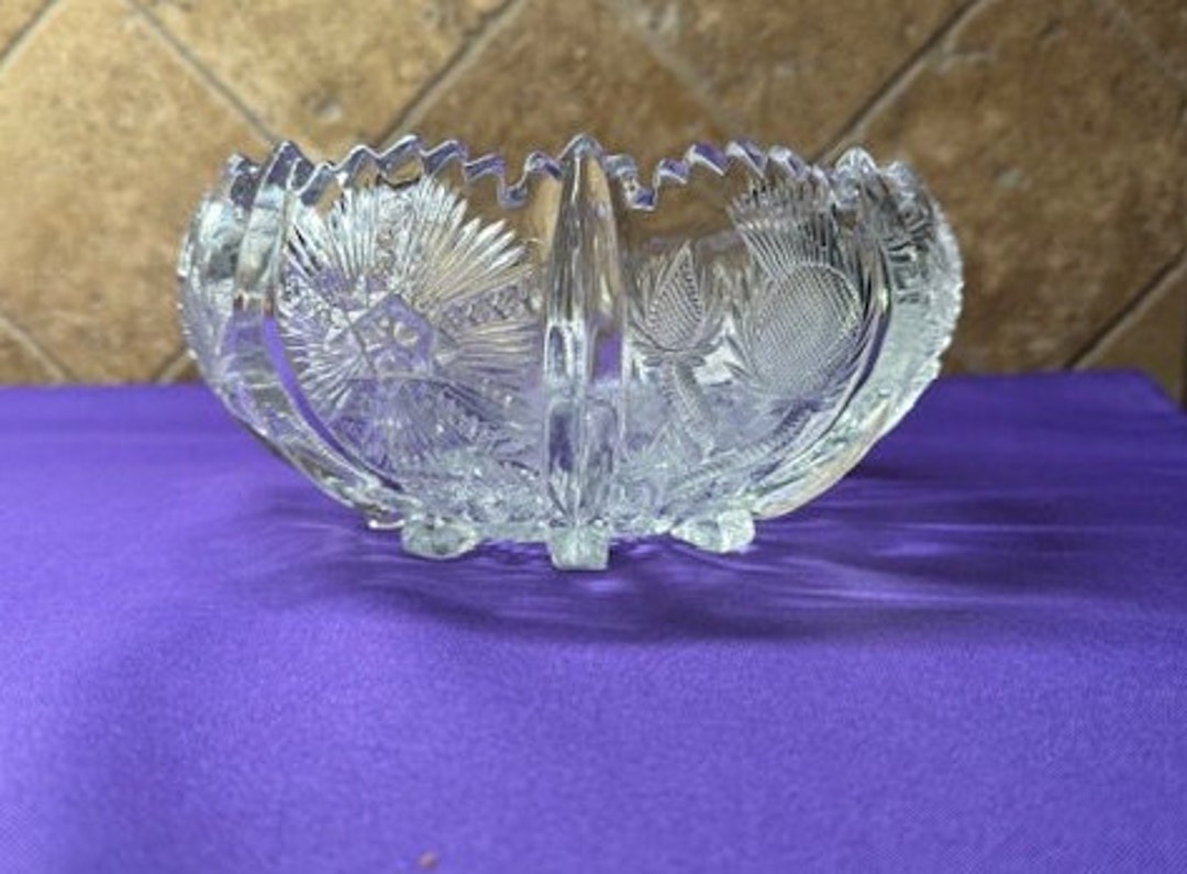 Rare Antique Higbee EAPG Panelled Thistle* Large Cupped Bowl. It ...