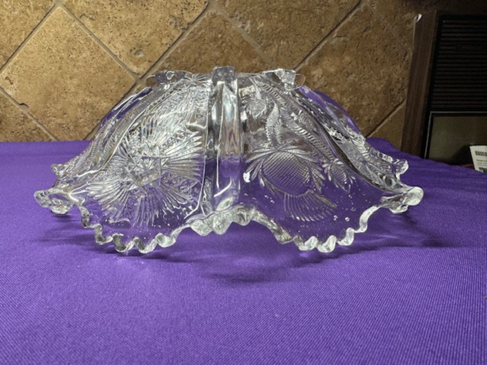 Beautiful Vintage EAPG Paneled Thistle Flared Wavy Serving Bowl 1. the ...