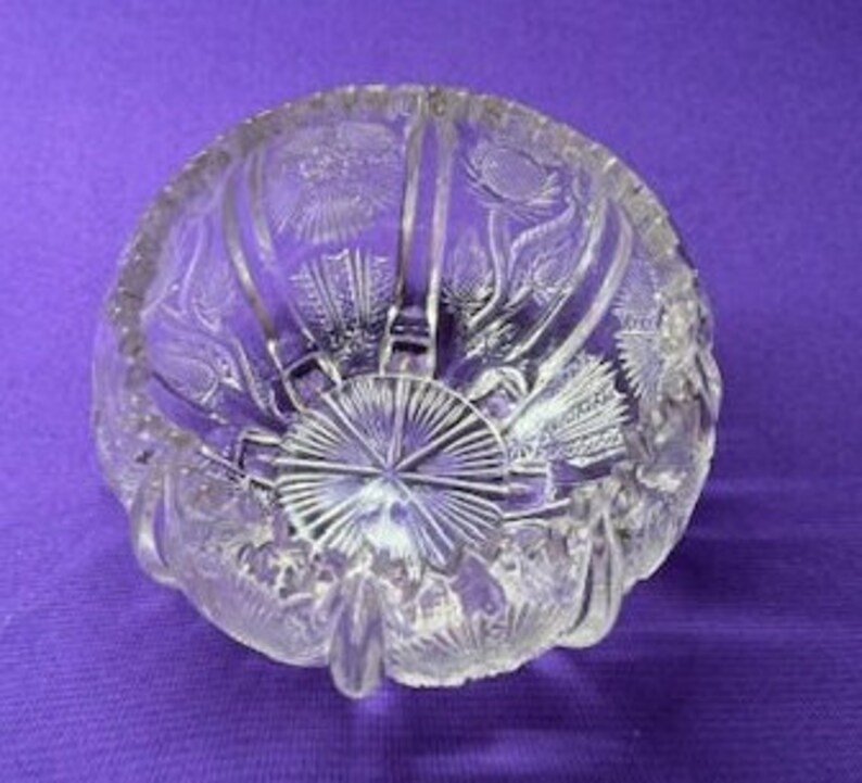 EAPG Vintage Cupped Nappy/bowl 4 in the Panelled Thistle Pattern. the ...