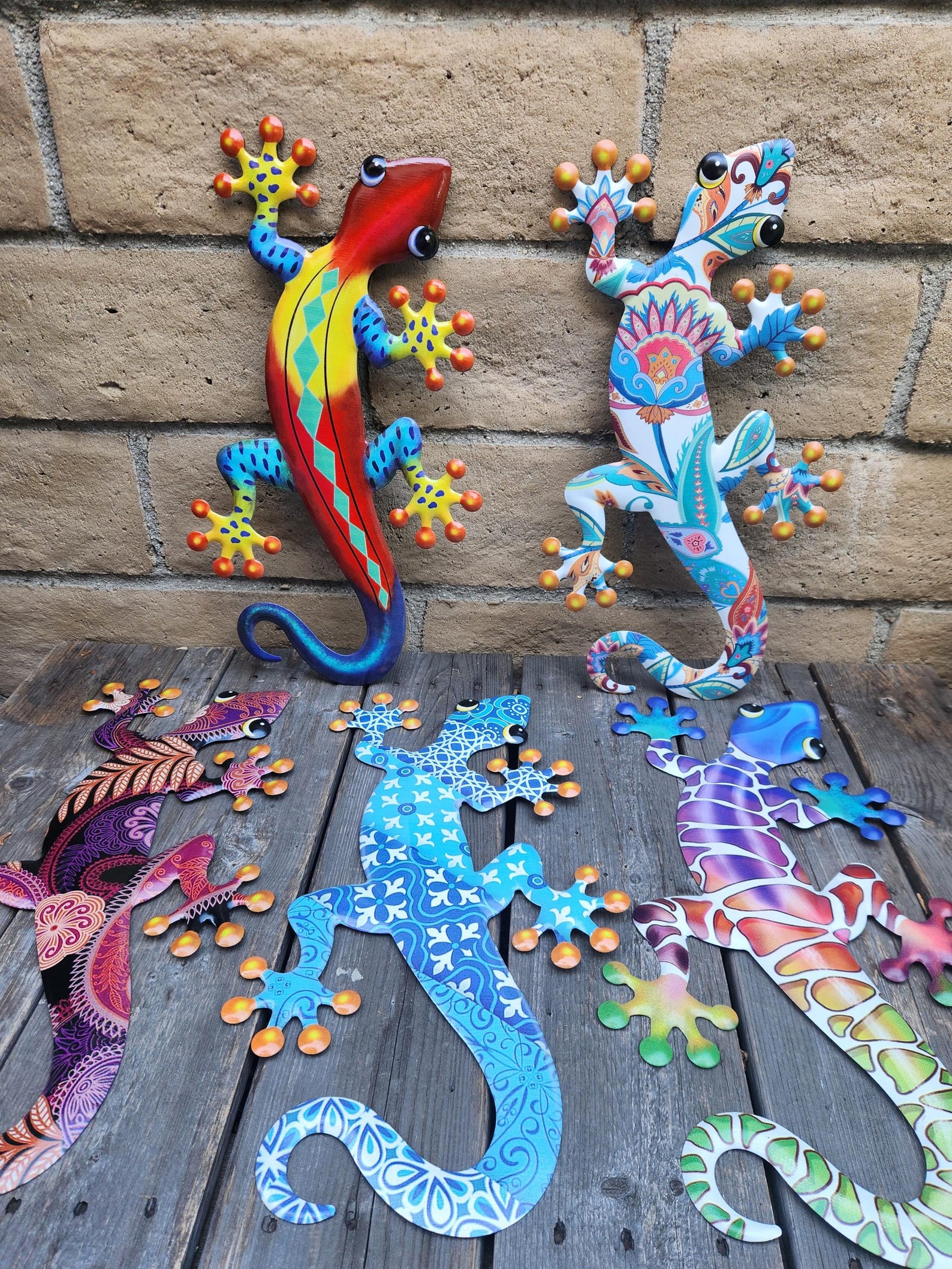 Large 18 Metal Gecko, Wall Decor, Home Decor, CHOOSE Color - Etsy