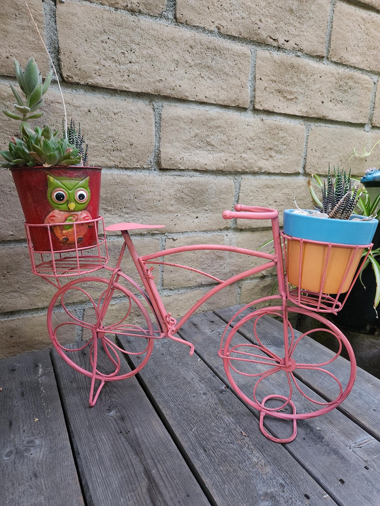 21.25 Length, Farmhouse Table Top Bike Planter, Garden Decor, CHOOSE ...