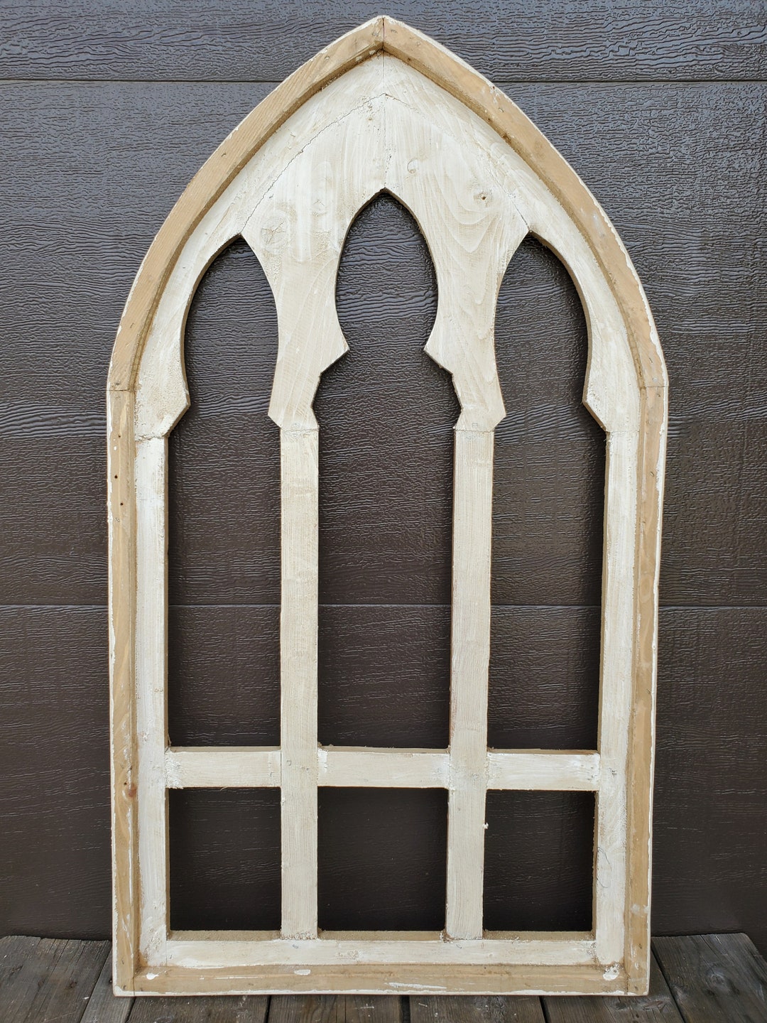 39h, Ravenato Farmhouse Decor, Arch Wood Frame, Distressed White ...