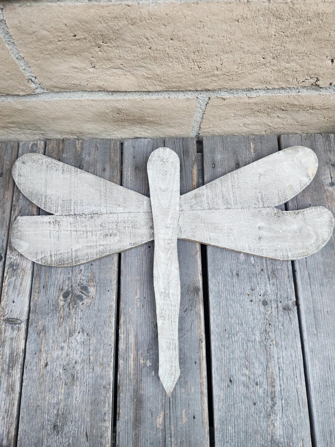 Rustic Wooden Dragonfly Statue Farmhouse Sculpture Home Decoration 21 ...