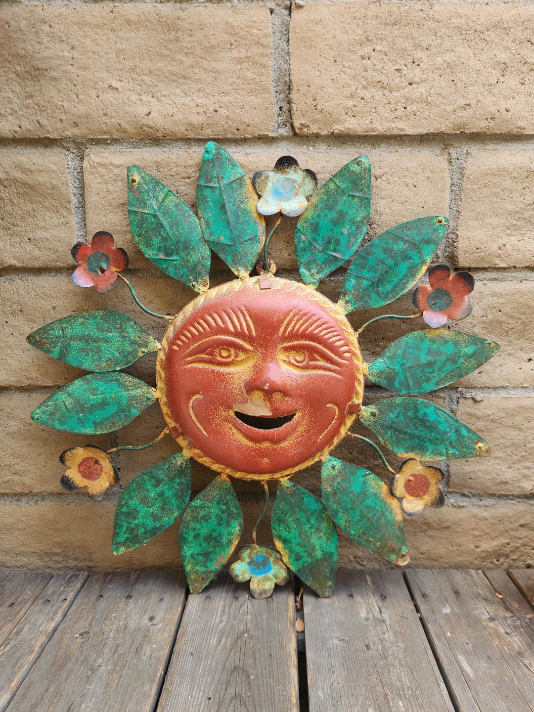 22 Metal Sun Face Medallion Wall Fence Decor Home Decor Garden Decor - Etsy