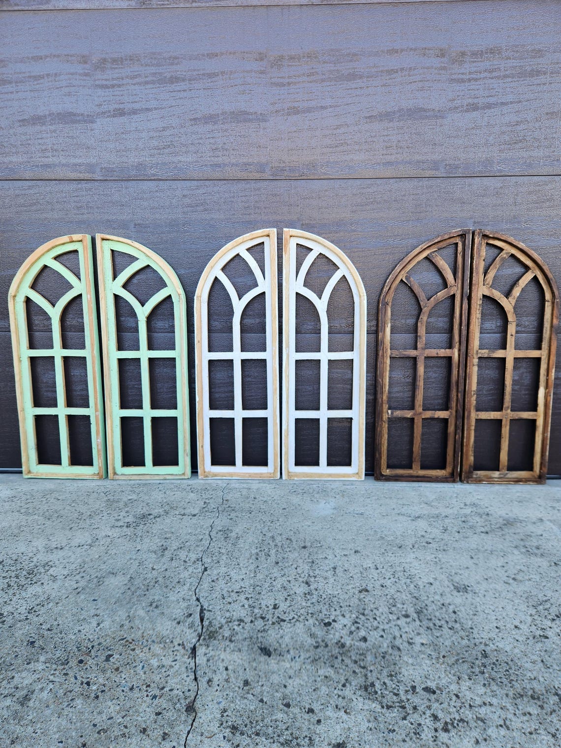 Arch Wood Frame Distress Shabby Chic Barito Set of 2, 36"h, CHOOSE ...