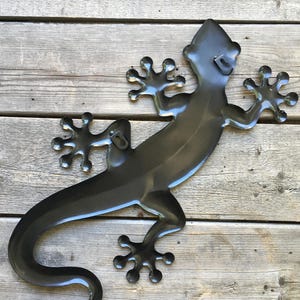 Large 18 Metal Gecko, Wall Decor, Home Decor, CHOOSE Color - Etsy