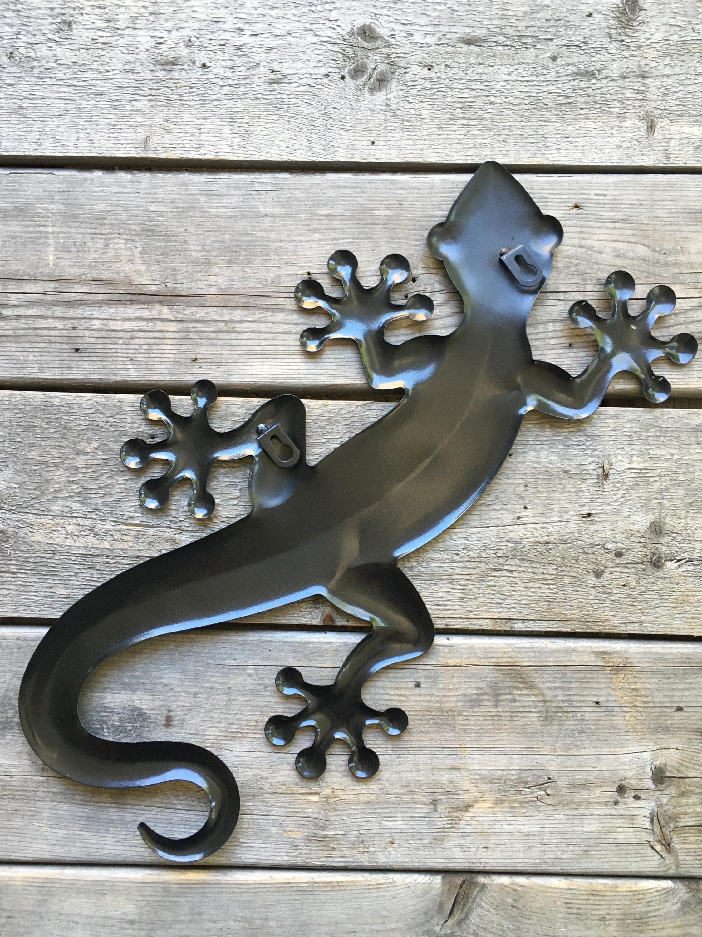 Large 18 Metal Gecko, Wall Decor, Home Decor, CHOOSE Color - Etsy