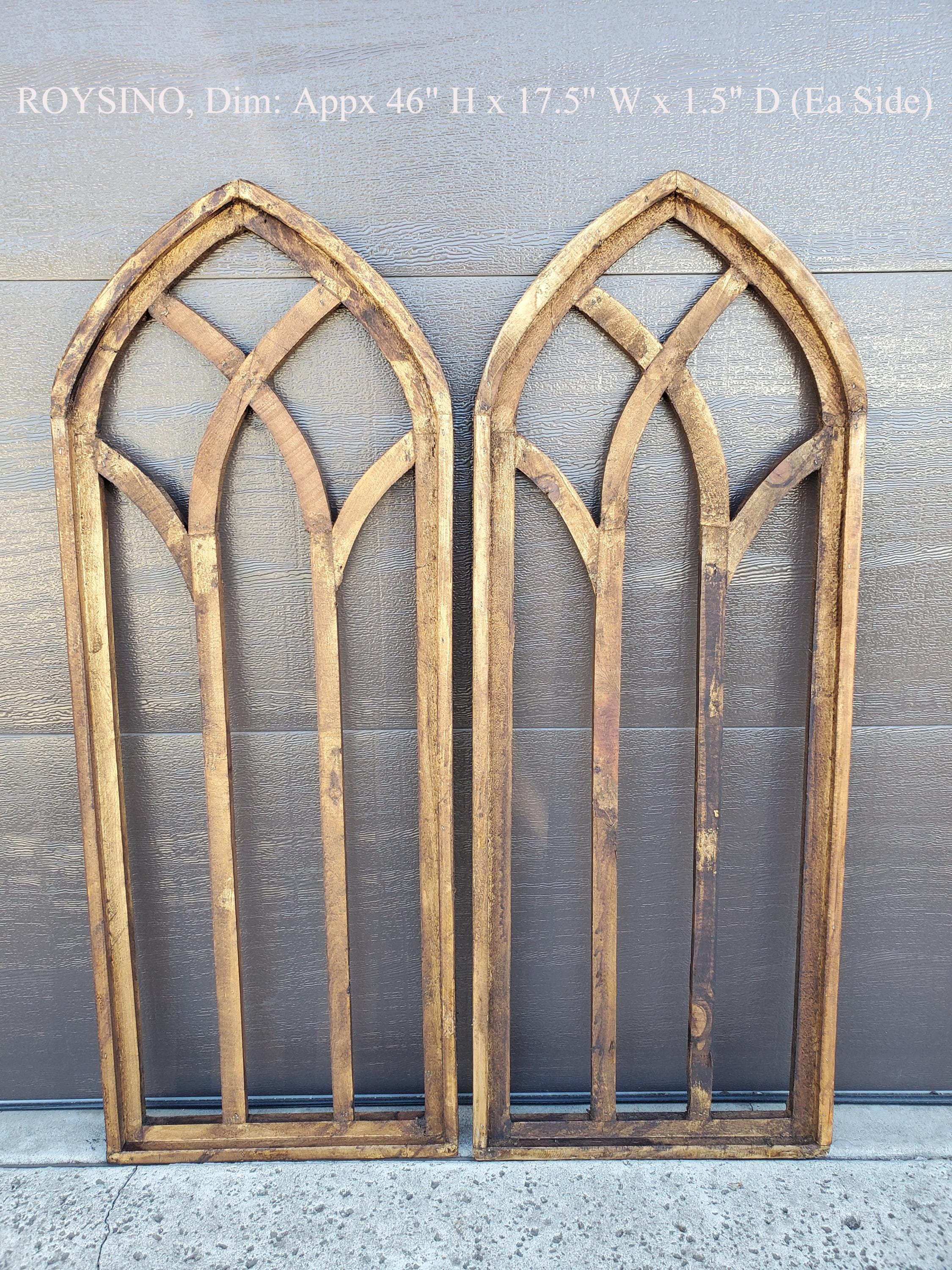 Large Farmhouse Arch Wood Rustic Wall Decor Halstead Set of 2, 46" H ...