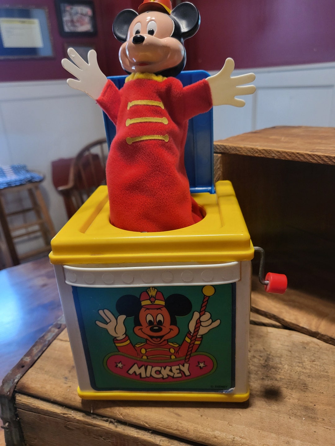 1987 Mattel Walt Disney Mickey Mouse Jack in the Box - Etsy