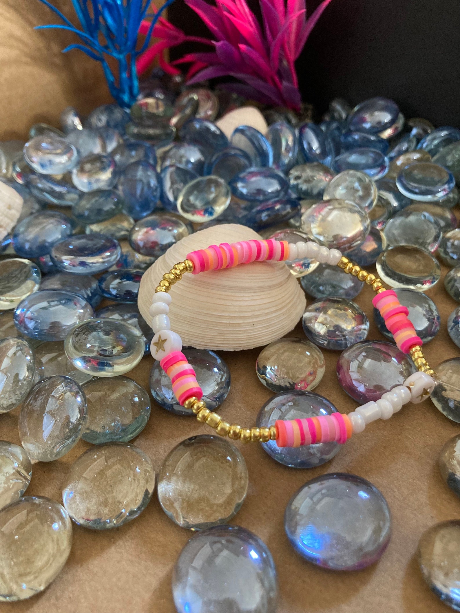 Pink Clay Bead Bracelets - Etsy
